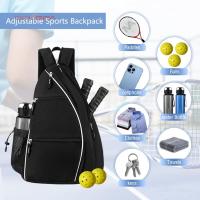 China 400D Oxford Fabric Tennis Sports Racket Bag Backpack Storage Pouch Breathable Portable Backpack Container with Customized Logo for sale