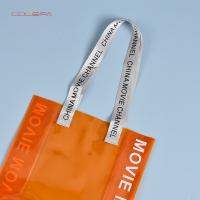China Wholesale Jelly-Color-Style PVC Bag Orange Pouch Supermarket Shopping Trendy Influencer Gift Packaging Bag with Custom LOGO for sale
