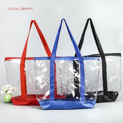 China Customized PVC Shopping Bags Transparent Plastic Fashion PVC Shoulder Bags Gift Laser-Etched Pouch Wholesale PVC Outdoor Bags for sale