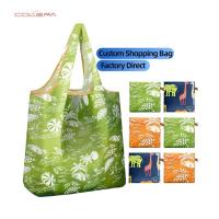 China Convenient Folding Shopping Bag Handheld Grocery Bag for Supermarket Shopping Foldable Oxford Bag with Custom Advertising Logo for sale