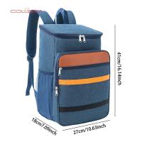China Custom Logo Insulated Backpack Large Capacity Outdoor Picnic Bag Oxford Cloth Waterproof Freshness-Preserving Cooler Backpack for sale
