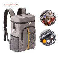 China Custom Logo Insulated Backpack Large Capacity Outdoor Picnic Bag Oxford Cloth Waterproof Freshness-Preserving Cooler Backpack for sale