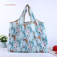 China 210D Oxford Portable Eco-Friendly Grocery Shopping Bag Lightweight Waterproof Shoulder Tote Large Capacity Foldable Shopping Bag for sale