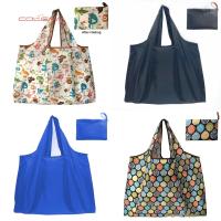 China 210D Oxford Portable Eco-Friendly Grocery Shopping Bag Lightweight Waterproof Shoulder Tote Large Capacity Foldable Shopping Bag for sale