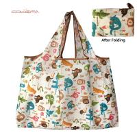 China 210D Oxford Portable Eco-Friendly Grocery Shopping Bag Lightweight Waterproof Shoulder Tote Large Capacity Foldable Shopping Bag for sale