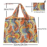 China 210D Oxford Portable Eco-Friendly Grocery Shopping Bag Lightweight Waterproof Shoulder Tote Large Capacity Foldable Shopping Bag for sale