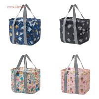 China Floral Square-Shaped Lunch Bag Large Capacity Insulated Bag Oxford Lunch Bags Bento Bag Insulated Direct Manufacturer Made for sale