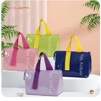 China Dopamine-Colored Lunch Bag Large Capacity for Office Workers Oxford+PVC Insulated Bag Thickened Waterproof Outdoor Picnic Bag for sale