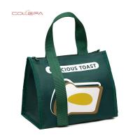 China New Oxford Fashion Large Capacity Insulated Lunch Bag Student Minimalist Thickened Waterproof Triangle Insulated Lunch Bag for sale