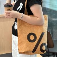 China Factory Direct DuPont Paper Waterproof Tote Bag Retro Artsy Shoulder Bag Versatile Tyvek Paper Handbag Custom Logo Available for sale