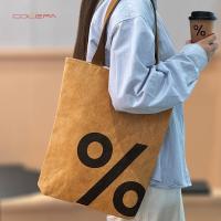 China Factory Direct DuPont Paper Waterproof Tote Bag Retro Artsy Shoulder Bag Versatile Tyvek Paper Handbag Custom Logo Available for sale