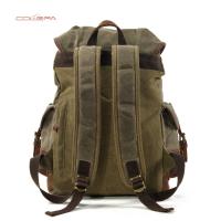 China European & American Style Outdoor Backpack Casual Book Bag Large Capacity Travel Backpack Canvas & PU Leather Blend Hiking Bag for sale