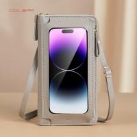 China New Touchscreen Phone Case Women's PU Anti-Theft Multi-Functional Crossbody Shoulder Bag Versatile Transparent Mini Phone Pouch for sale