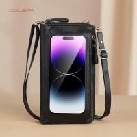China New Touchscreen Phone Case Women's PU Anti-Theft Multi-Functional Crossbody Shoulder Bag Versatile Transparent Mini Phone Pouch for sale