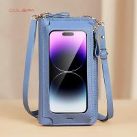 China New Touchscreen Phone Case Women's PU Anti-Theft Multi-Functional Crossbody Shoulder Bag Versatile Transparent Mini Phone Pouch for sale