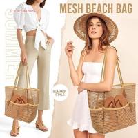 China Hot-selling Unisex Swim & Beach Bag Portable Shoulder Storage Crossbody Bag Versatile Polyester Mesh Crochet Bag Carryall Items for sale
