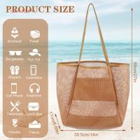 China Hot-selling Unisex Swim & Beach Bag Portable Shoulder Storage Crossbody Bag Versatile Polyester Mesh Crochet Bag Carryall Items for sale