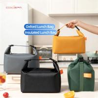 China Oxford Fabric Minimalist Buckle Insulated Lunch Bag Picnic Day Carrier Thickened Waterproof Oil-Resistant Insulated Bag in Stock for sale