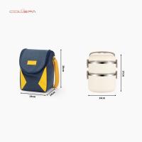 China Lunch Bag with Curved Wide Opening Insulated Carrier for Commuting Oxford Thickened Insulated Bag Students' Lunch Box Wholesale for sale