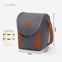 China Lunch Bag with Curved Wide Opening Insulated Carrier for Commuting Oxford Thickened Insulated Bag Students' Lunch Box Wholesale for sale