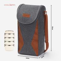 China Lunch Bag with Curved Wide Opening Insulated Carrier for Commuting Oxford Thickened Insulated Bag Students' Lunch Box Wholesale for sale