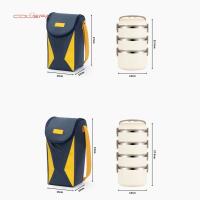 China Lunch Bag with Curved Wide Opening Insulated Carrier for Commuting Oxford Thickened Insulated Bag Students' Lunch Box Wholesale for sale