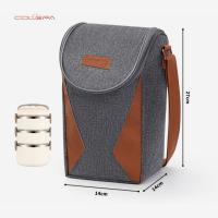 China Lunch Bag with Curved Wide Opening Insulated Carrier for Commuting Oxford Thickened Insulated Bag Students' Lunch Box Wholesale for sale