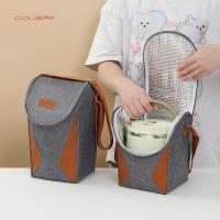 China Lunch Bag with Curved Wide Opening Insulated Carrier for Commuting Oxford Thickened Insulated Bag Students' Lunch Box Wholesale for sale