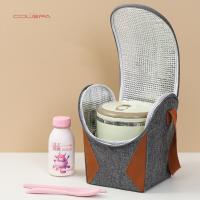 China Lunch Bag with Curved Wide Opening Insulated Carrier for Commuting Oxford Thickened Insulated Bag Students' Lunch Box Wholesale for sale