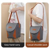 China Lunch Bag with Curved Wide Opening Insulated Carrier for Commuting Oxford Thickened Insulated Bag Students' Lunch Box Wholesale for sale