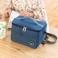 China Lunch Box Handheld Square Insulated Bag Oxford Reinforced Bento Bag Large Capacity Picnic Bag for Office Workers and Students for sale
