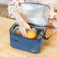 China Lunch Box Handheld Square Insulated Bag Oxford Reinforced Bento Bag Large Capacity Picnic Bag for Office Workers and Students for sale