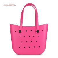 China Colefa Hot-selling Multi-color Bag New Perforated EVA Tote Bag Foreign Bestseller In-Stock Handheld Beach Tote Bag Wholesales for sale