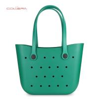 China Colefa Hot-selling Multi-color Bag New Perforated EVA Tote Bag Foreign Bestseller In-Stock Handheld Beach Tote Bag Wholesales for sale