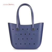 China Colefa Hot-selling Multi-color Bag New Perforated EVA Tote Bag Foreign Bestseller In-Stock Handheld Beach Tote Bag Wholesales for sale