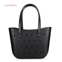 China Colefa Hot-selling Multi-color Bag New Perforated EVA Tote Bag Foreign Bestseller In-Stock Handheld Beach Tote Bag Wholesales for sale