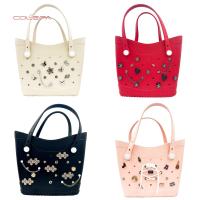 China Factory Direct New Arrival EVA Tote Bag European & American Style Outdoor Beach Bag DIY Creative Punch Hole Tote Large Capacity for sale