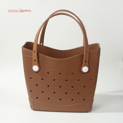 China Factory Direct New Arrival EVA Tote Bag European & American Style Outdoor Beach Bag DIY Creative Punch Hole Tote Large Capacity for sale