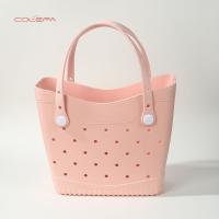 China Factory Direct New Arrival EVA Tote Bag European & American Style Outdoor Beach Bag DIY Creative Punch Hole Tote Large Capacity for sale