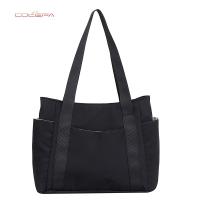 China Women's Bag Japanese-Style Solid Color Tote Bag Large Capacity Shoulder Bag Casual Minimalist Mom Bag Canvas Fabric Handbag for sale
