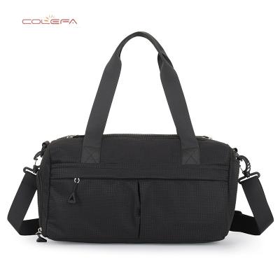 China New Yoga Fitness Bag Nylon Waterproof Fabric Wet/Dry Separation Design Large Capacity Sports Training Bag Casual Short Trip Bag for sale