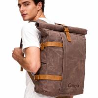 China Colefa Versatile Top-rated Daypack Ergonomic Comfortable Rucksack Bags Practical High-capacity Durable Waxed Canvas Backpack for sale