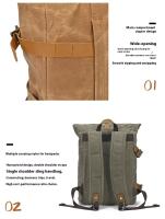 China Colefa Versatile Top-rated Daypack Ergonomic Comfortable Rucksack Bags Practical High-capacity Durable Waxed Canvas Backpack for sale