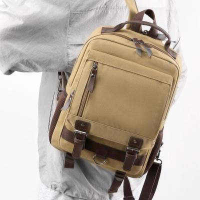 China Colefa Double to Single Shoulder Manufacturer Canvas Youth Chest Bag Daypack Commuting Unique Style Multi-compartment Backpack for sale