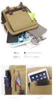 China Colefa Double to Single Shoulder Manufacturer Canvas Youth Chest Bag Daypack Commuting Unique Style Multi-compartment Backpack for sale