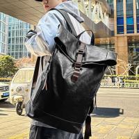 China Colefa Hotsell High-capacity Computer Foldable Business British Style Rucksack Bags Brown Waterproof UK Wind PU Leather Backpack for sale