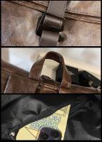China Colefa Hotsell High-capacity Computer Foldable Business British Style Rucksack Bags Brown Waterproof UK Wind PU Leather Backpack for sale