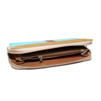China Blue Women Luxury Custom Printed Tyvek Wallets Purse Material With Zipper for sale
