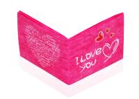 China Sweet Heart Washable Tyvek Paper Wallet Custom Logo Pink Tyvek Mighty Wallet for sale