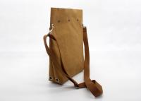 China Custom Brown Kraft Paper Washable Shoulder Bag Casual Eco Friendly No Zipper For Men for sale